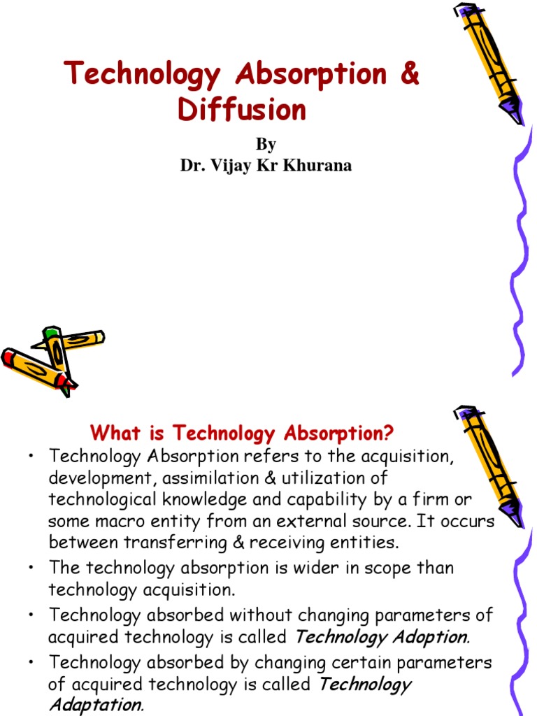 Technology Absorption and Diffusion | PDF | Technological Change ...
