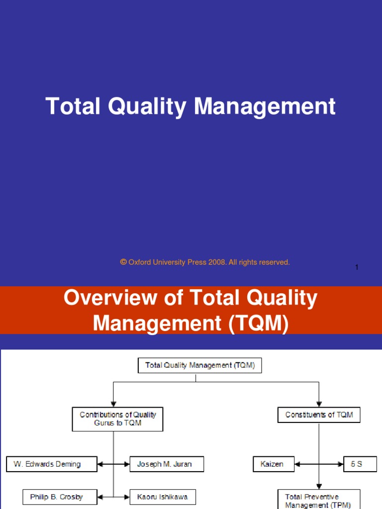 Chapter 7 Total Quality Management | PDF | Quality Management | Economies