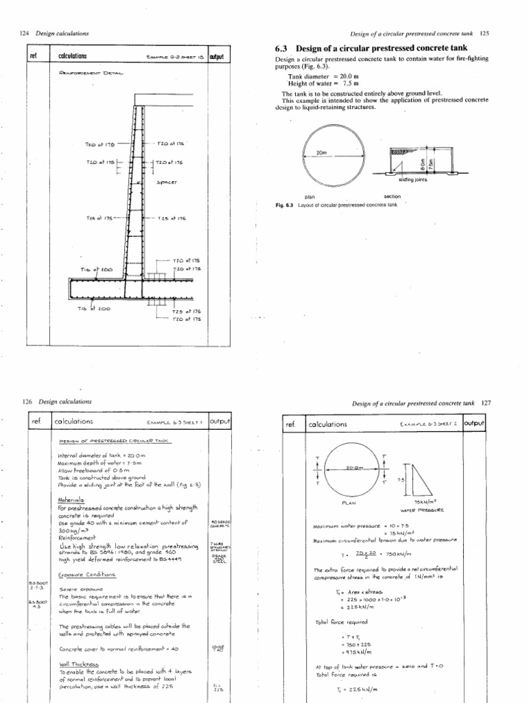 Design of A Circular Prestressed Concrete Tank | PDF