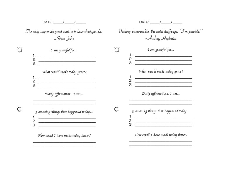 Daily Gratitude and Reflection Journal | PDF