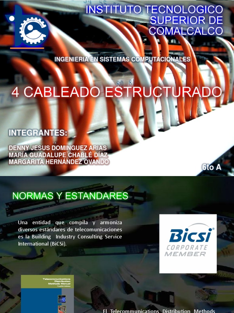 Unidad 4 Cableado Estructurado | PDF | Estándares de red | Datos de computadora