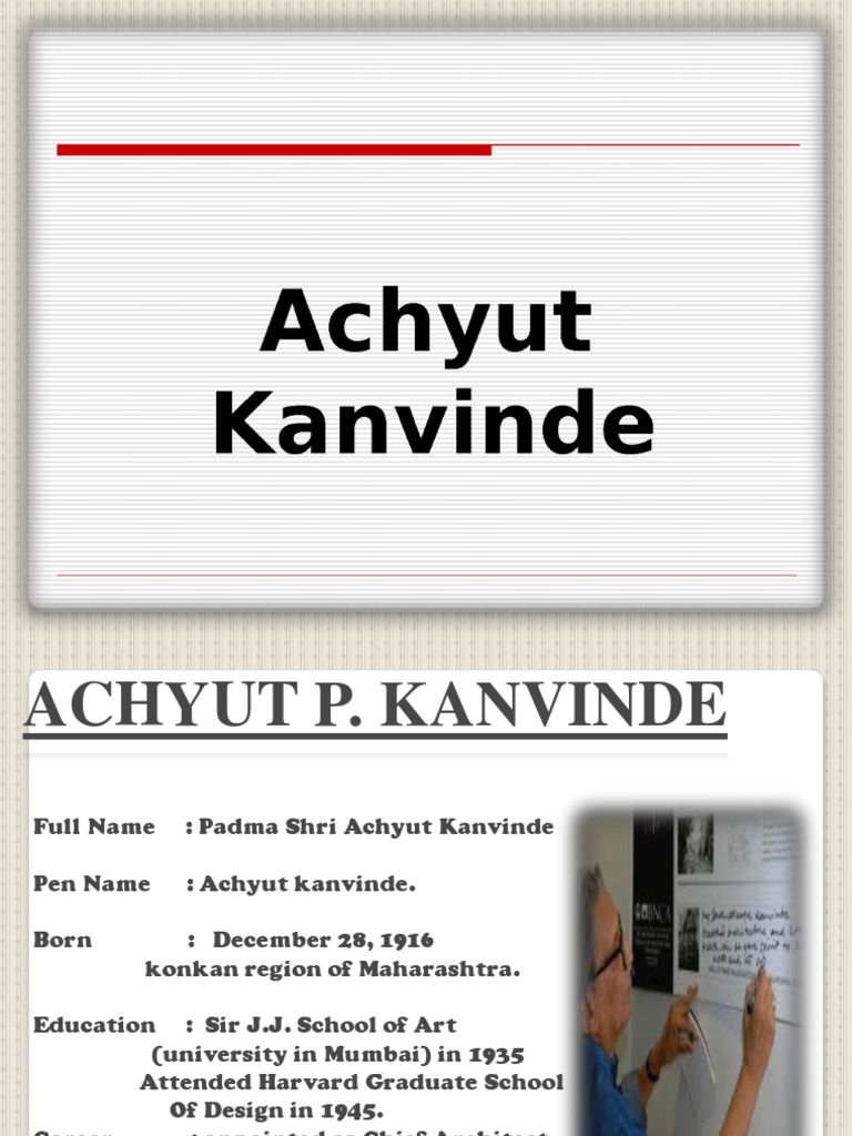 Achyut Kanvinde | PDF | Architectural Design | Architecture