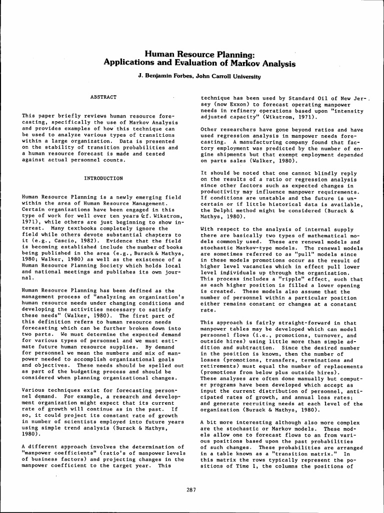 Markov Analysis Details | PDF | Markov Chain | Forecasting Markov Analysis Details | PDF | Markov Chain | Forecasting