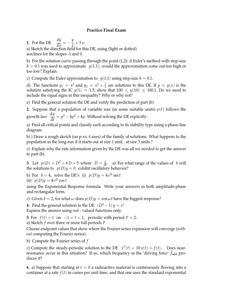 MIT18 03SCF11 Prfinal | PDF | Fourier Transform | Exponential Function