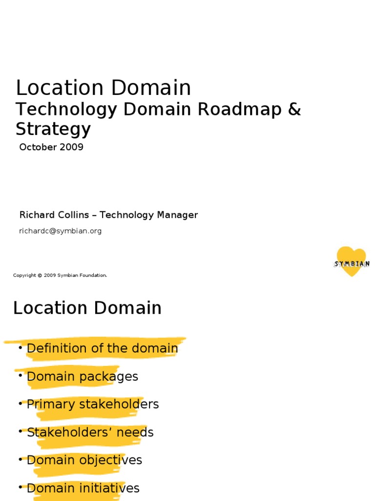 Symbian Location Domain Roadmap Q3 2009 v3 | PDF | Application ...
