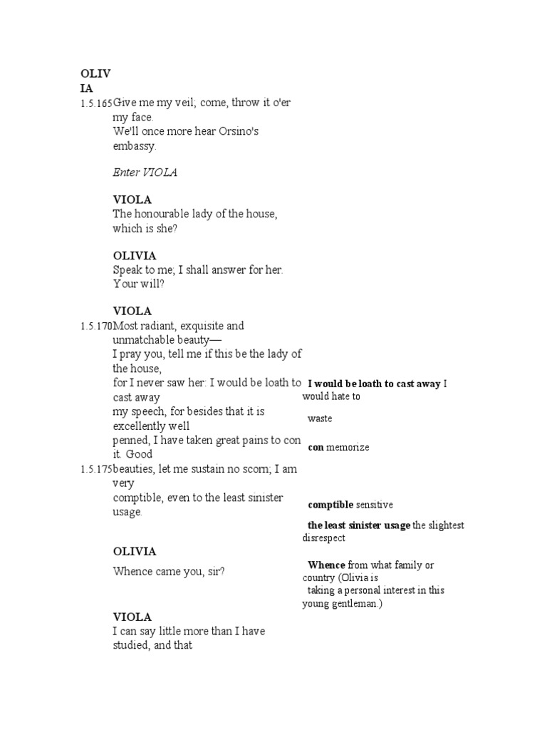 Olivia | PDF | Twelfth Night | Shakespearean Comedies