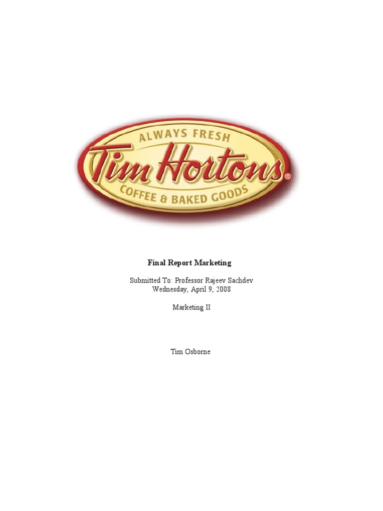 Tim Hortons | PDF | Brand | Advertising