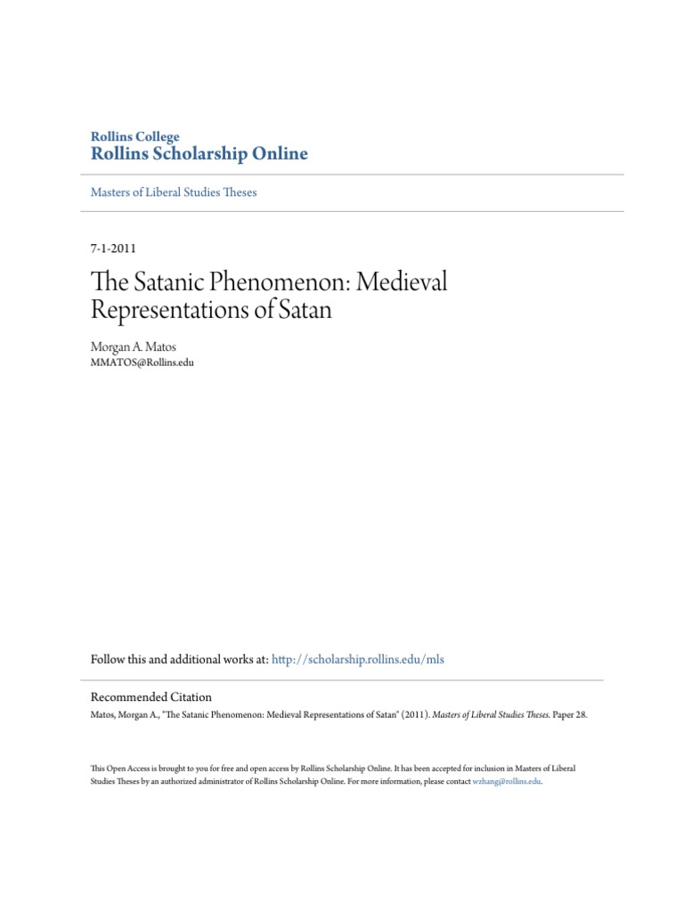 The Satanic Phenomenon - Medieval Representations of Satan | PDF ...