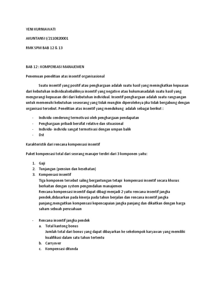 RMK SPM Bab 12 13 | PDF