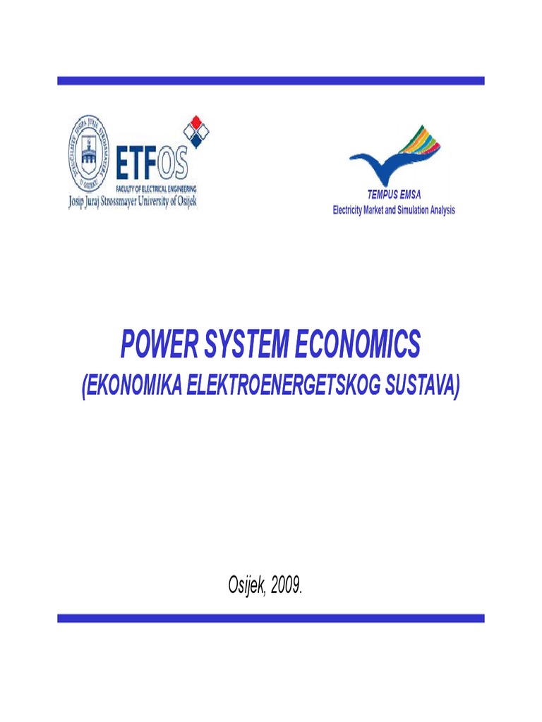 Power System Economics | PDF | Power Station | Hydroelectricity