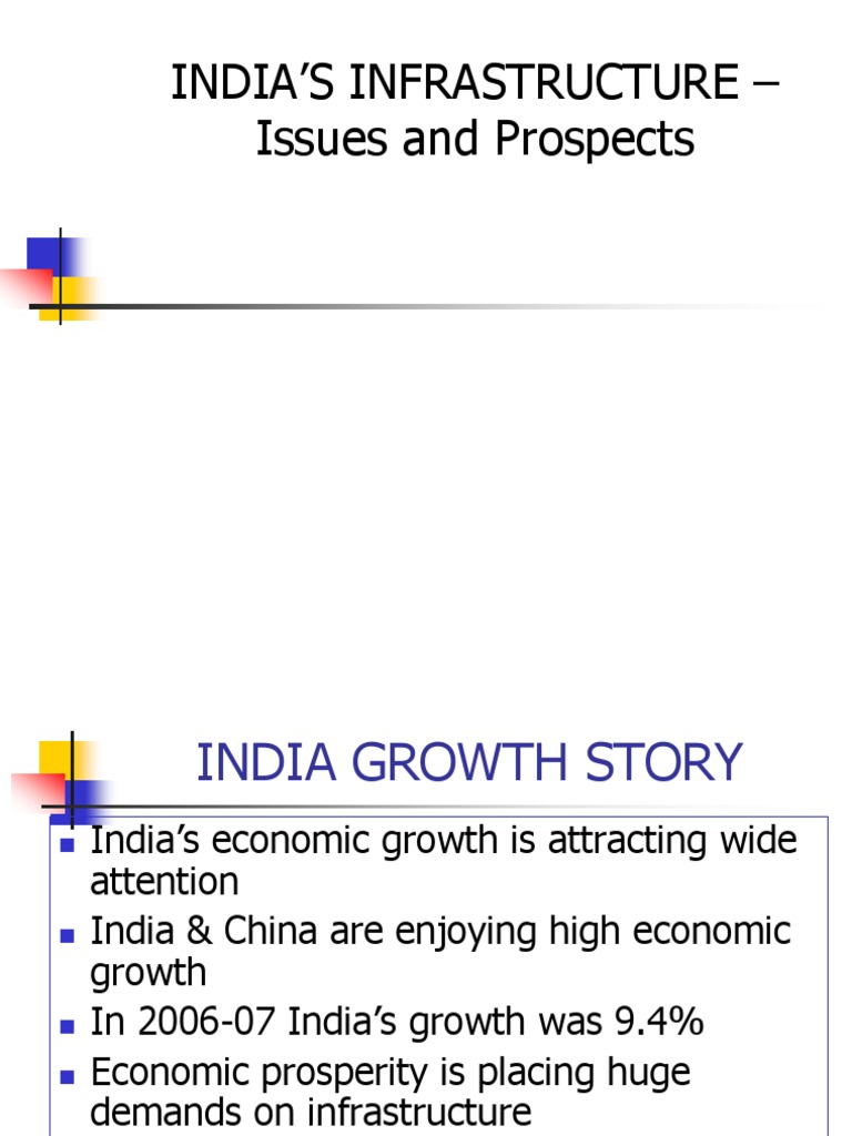 India'S Infrastructure - Issues and Prospects | PDF | Public–Private ...