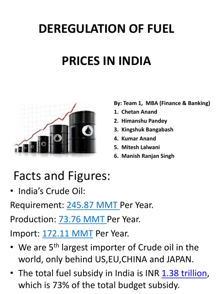 Fuel Price Deregulation in India | PDF | Price Of Oil | Petroleum