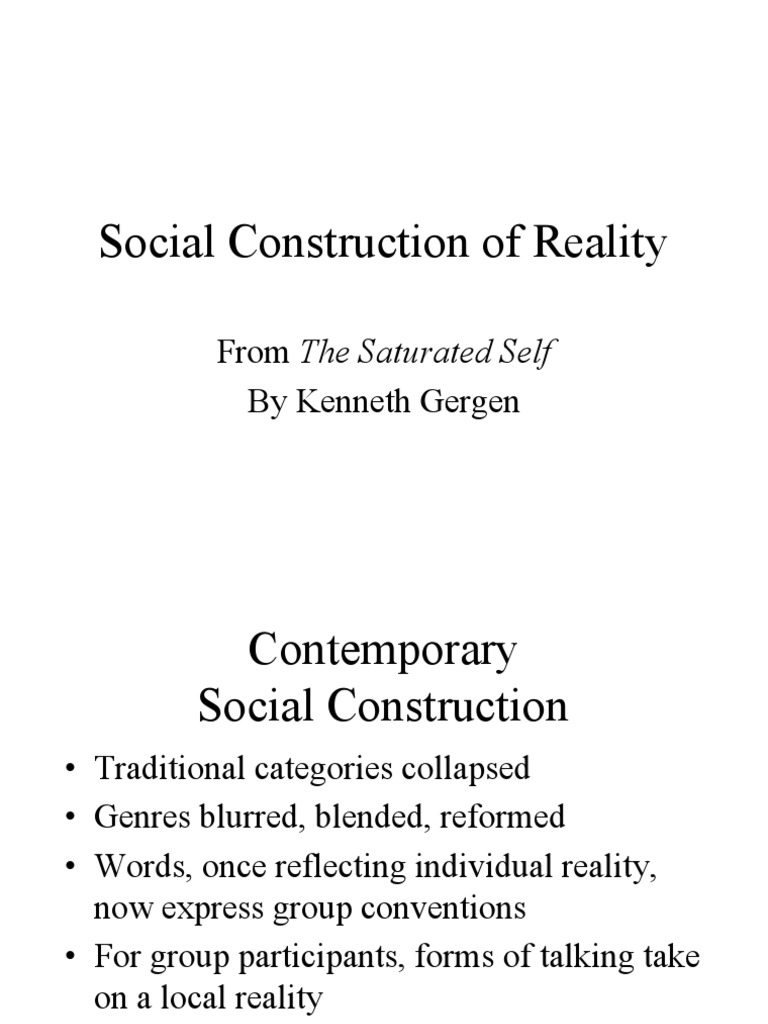 Social Construction of Reality | PDF | Social Constructionism | Reality