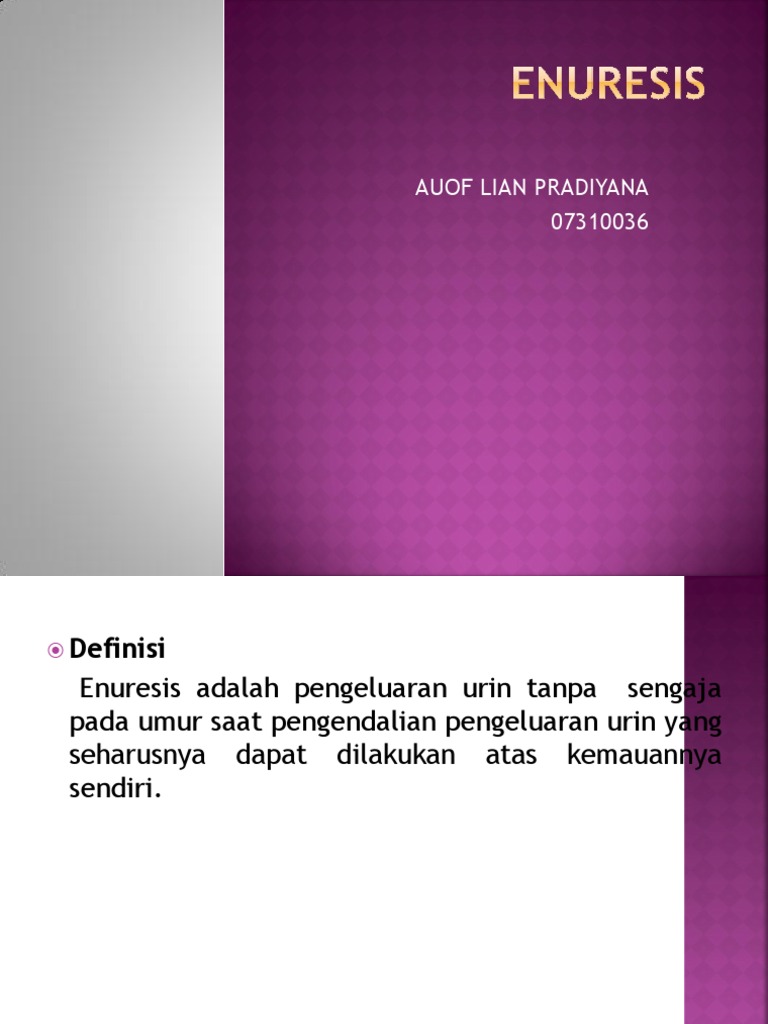 Enuresis | PDF