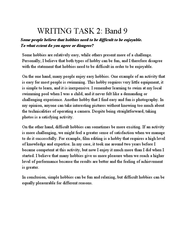 Writing Band 9 | PDF