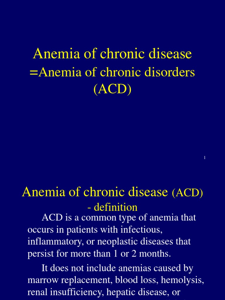 Anemia of Chronic Disease | PDF | Anemia | Immunology