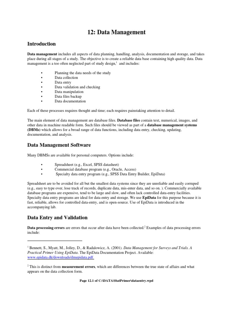 Data Management | PDF | Databases | Backup