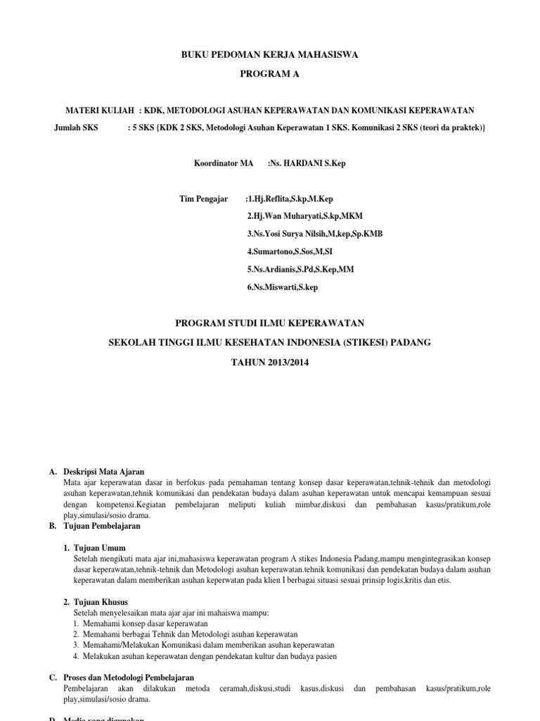 Silabus KDK Semester 2 | PDF