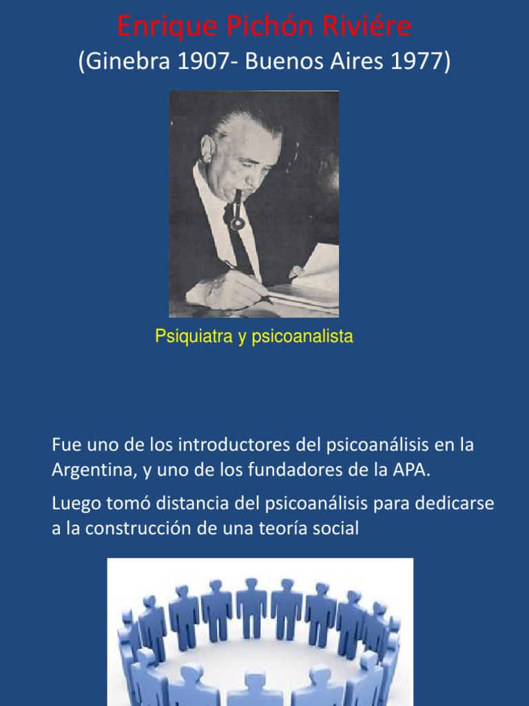 Pichon Riviere | Psicoanálisis | Aprendizaje
