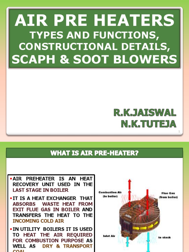 Types and Functions, Constructional Details,: Air Pre Heaters | PDF ...