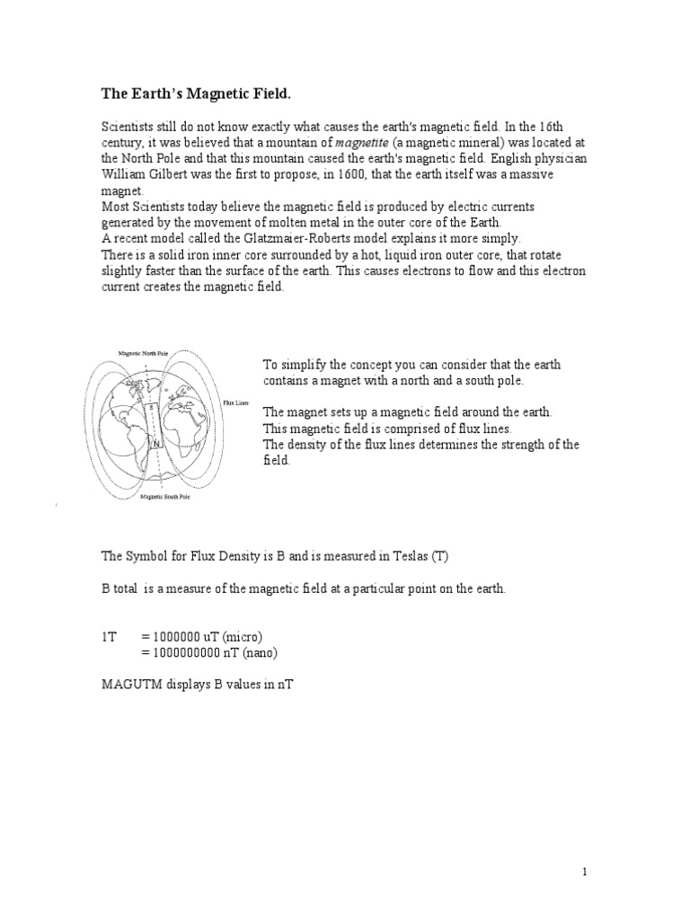 The Earth's Magnetic Field - Basics PDF | PDF | Earth's Magnetic Field ...