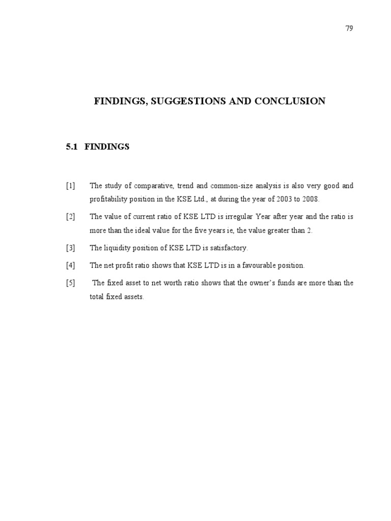 Findings, Suggestions and Conclusion