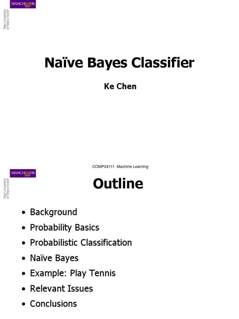 Naïve Bayes Classifier | PDF | Statistical Classification | Futurology Naïve Bayes Classifier | PDF | Statistical Classification | Futurology