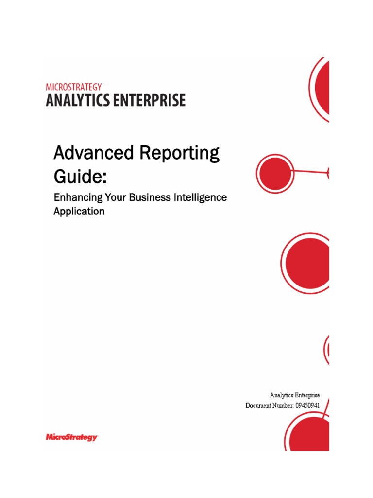 Microstrategy Advanced Reporting | PDF | Sql | Business Intelligence