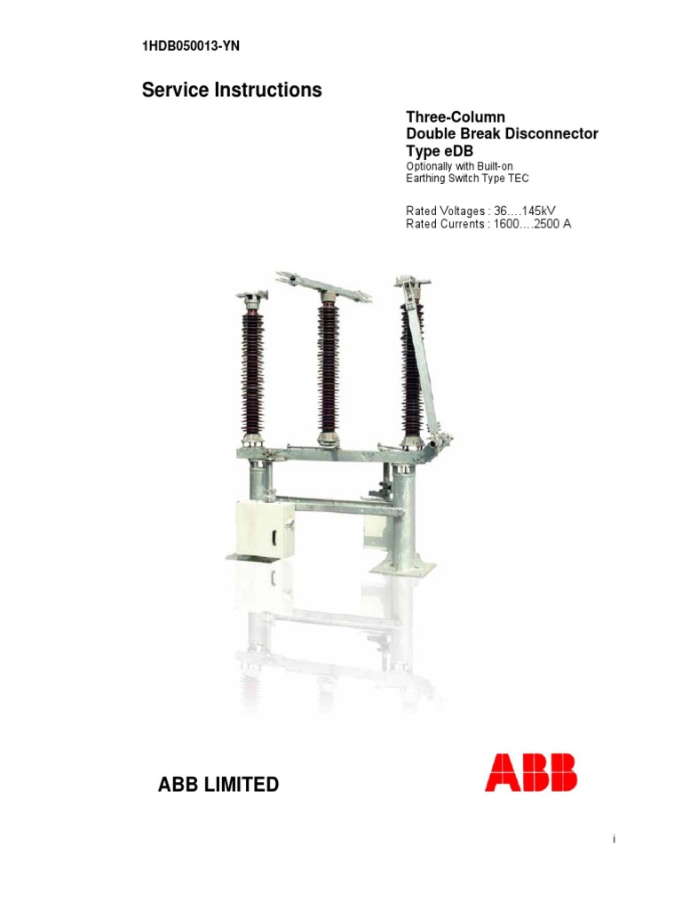 Instruction Manual Edb36 145 1HDB050013-A | PDF | Switch | Screw