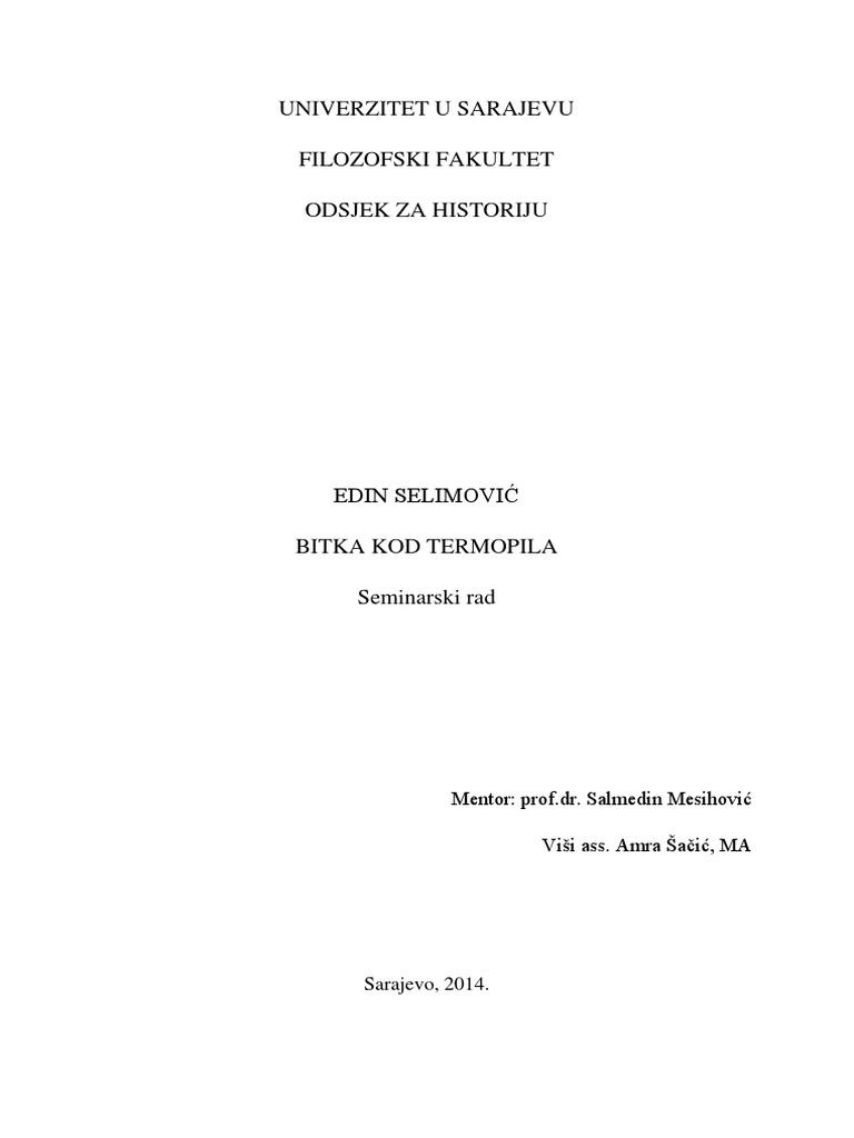 Bitka Kod Termopila - Finalna Verzija | PDF
