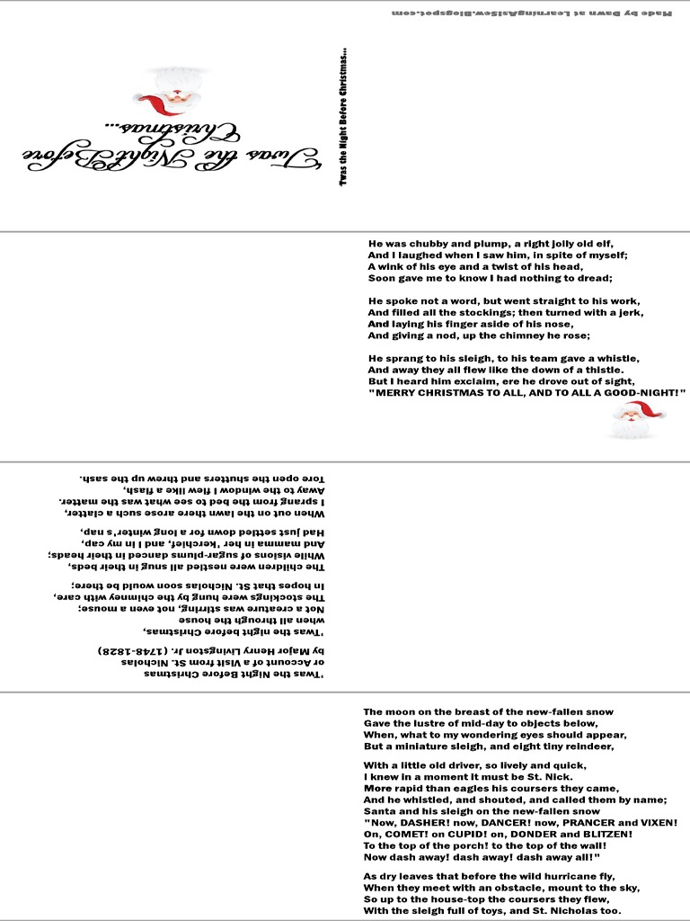 Elf On The Shelf - Twas The Night Before Christmas Book | PDF