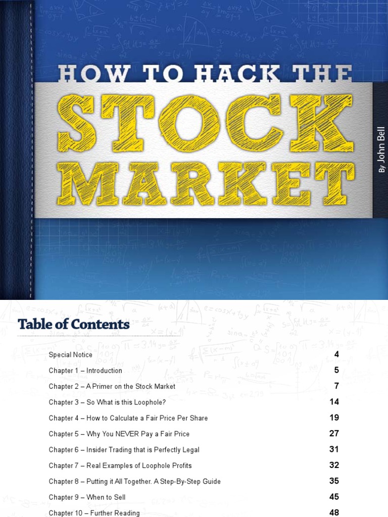 How To Hack The Stockmarket | PDF | Stocks | Depreciation