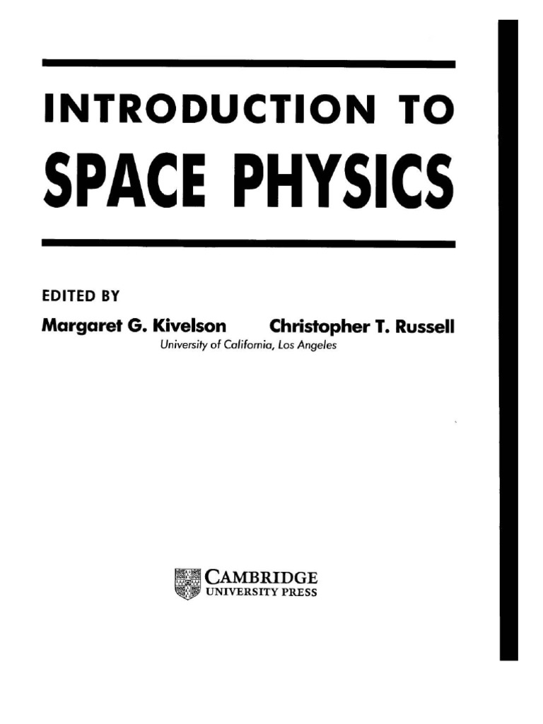 Introduction To Space Physics Kivelson | PDF