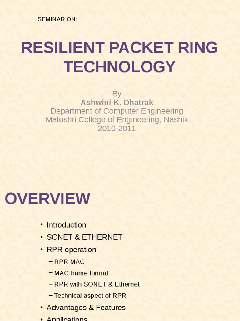 Resilient Packet Ring Technology | PDF | Physical Layer Protocols | Data Transmission