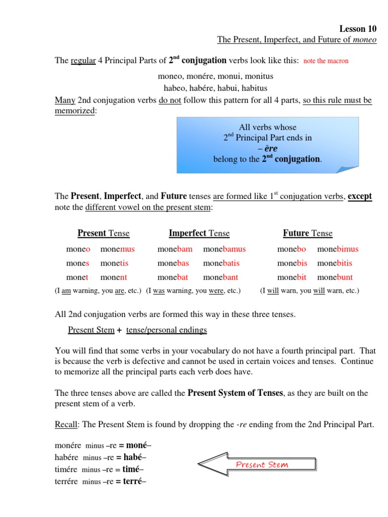 2nd Conjugation Verbs in Latin | PDF | Language Arts & Discipline