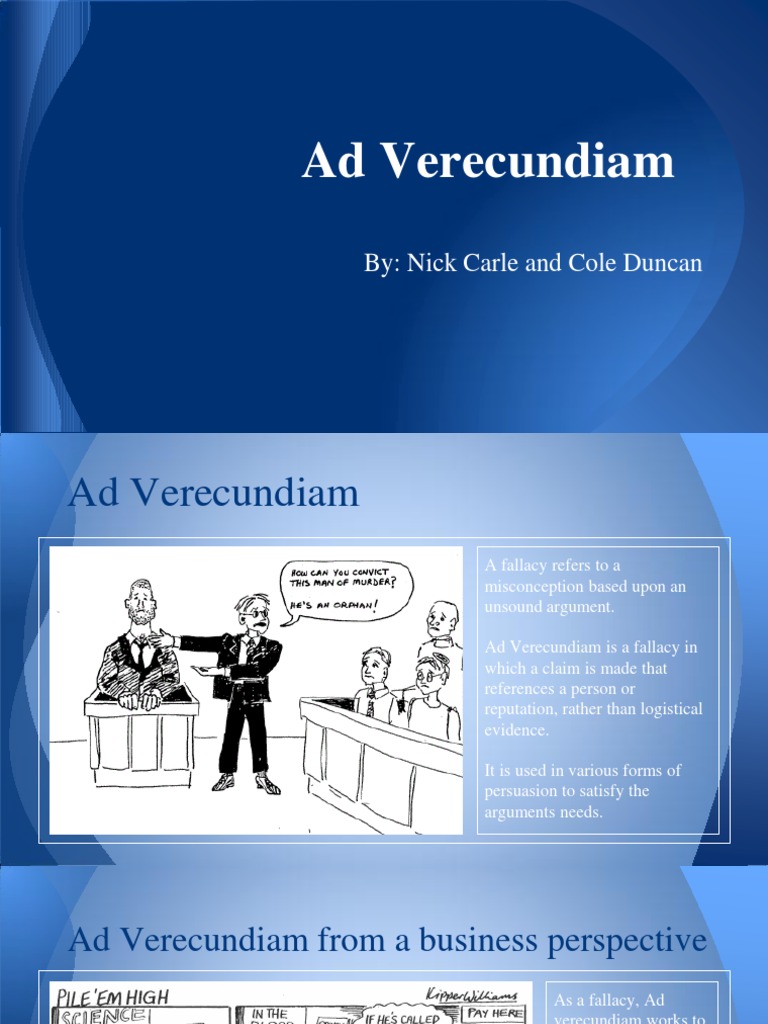 Ad Vericundiam | Fallacy | Argument