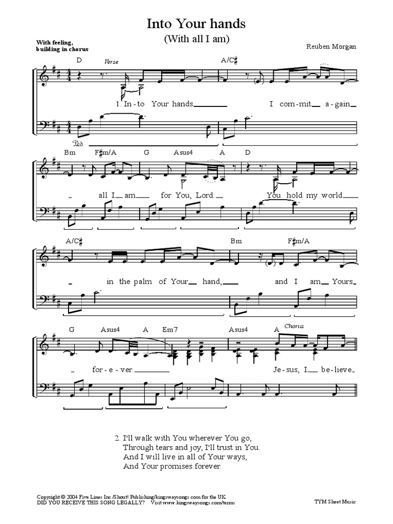 Into Your Hands (With All I Am) Sheet | PDF