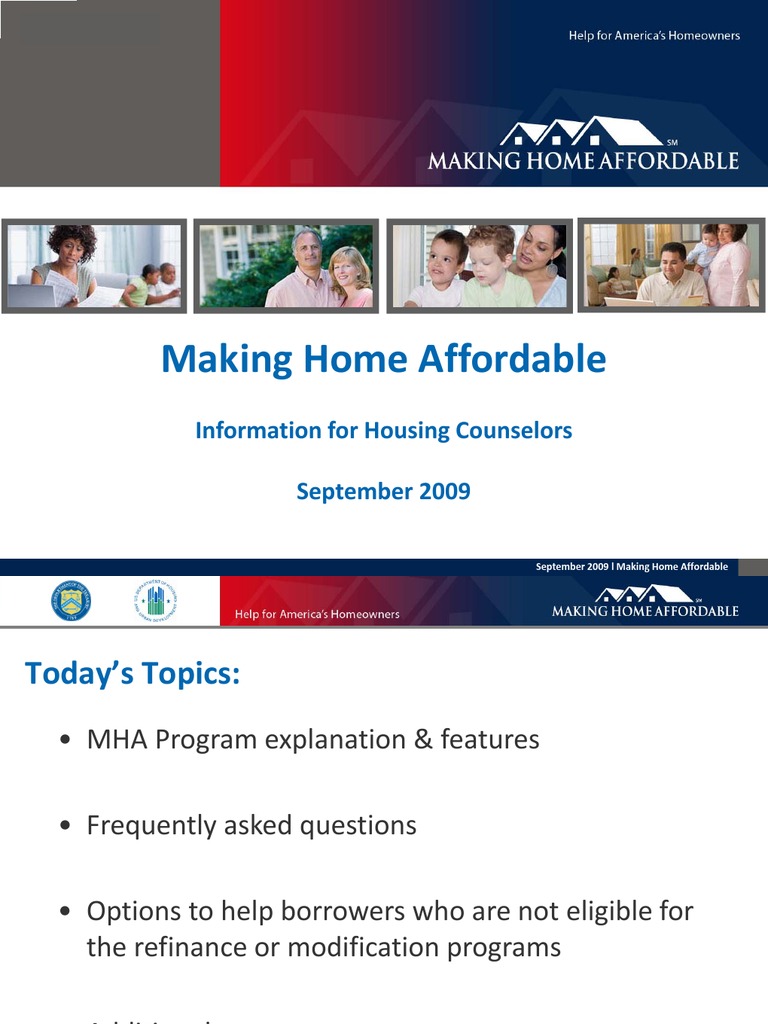 Making Home Affordbale Counselor Training September Presentation | PDF ...