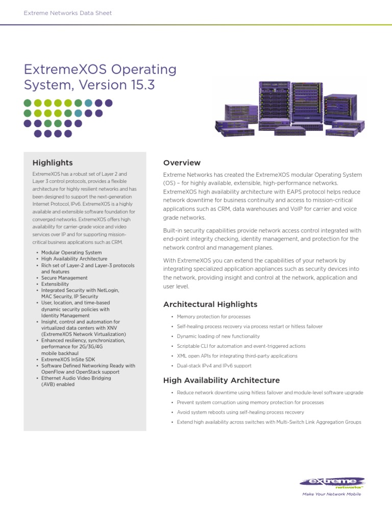 ExtremeXOS Operating System Version | PDF