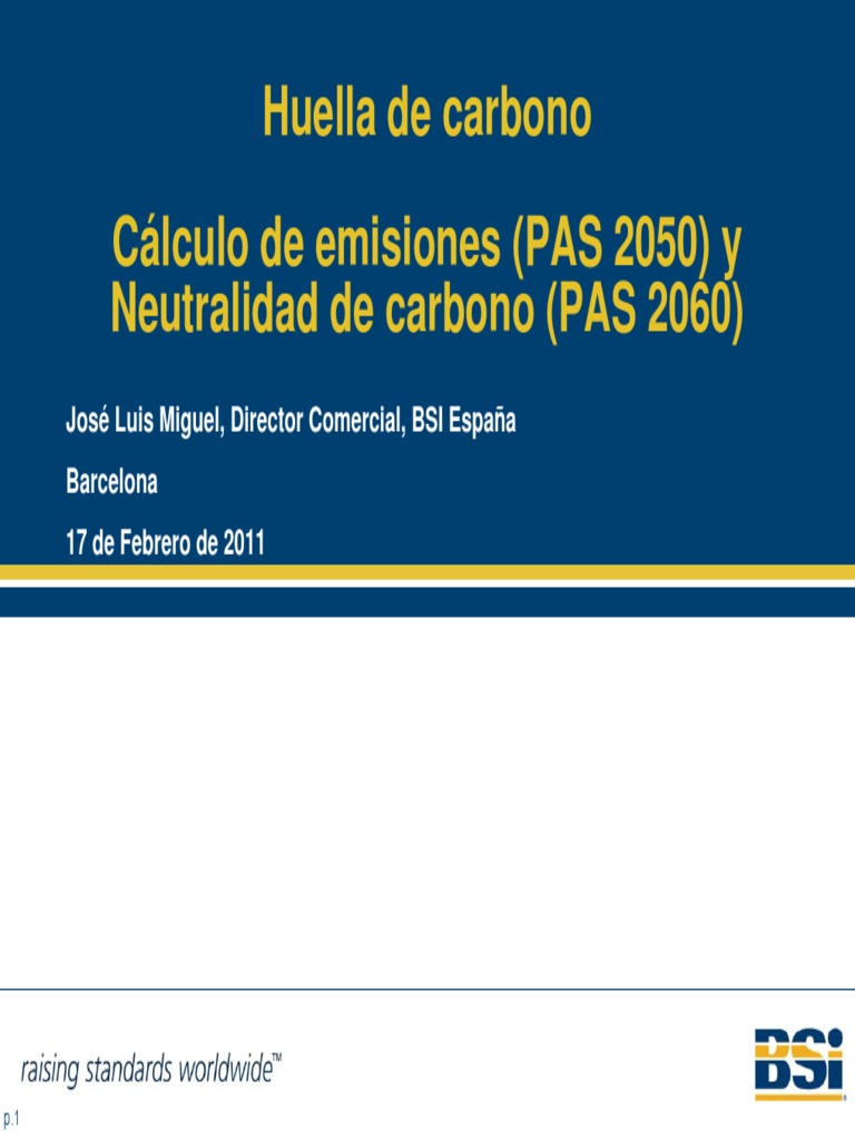 Pas 2050 | PDF | Huella de carbono | Evaluación del ciclo de vida