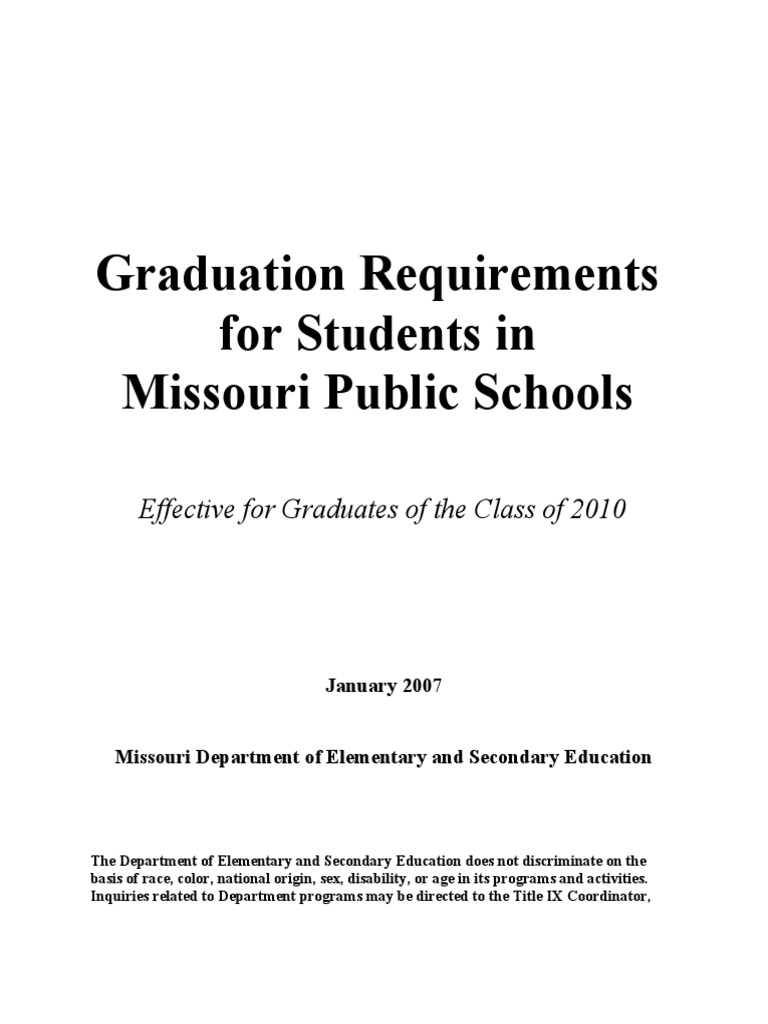 Graduation Handbook 2010 | PDF | High School Diploma | Secondary School