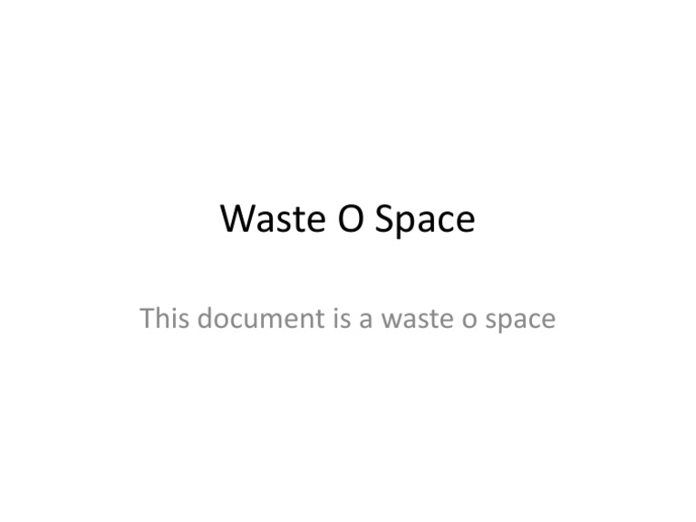 Waste of Space Analysis | PDF | Foreign Language Studies