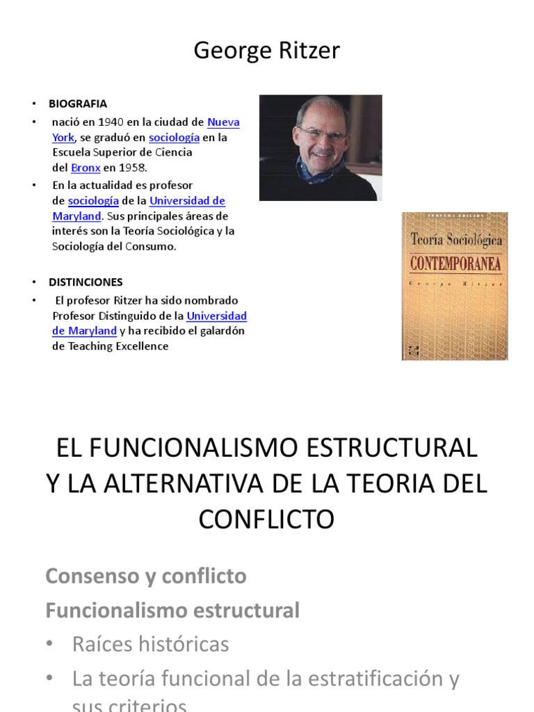 George Ritzer | PDF | Sociología | Teorías sociológicas