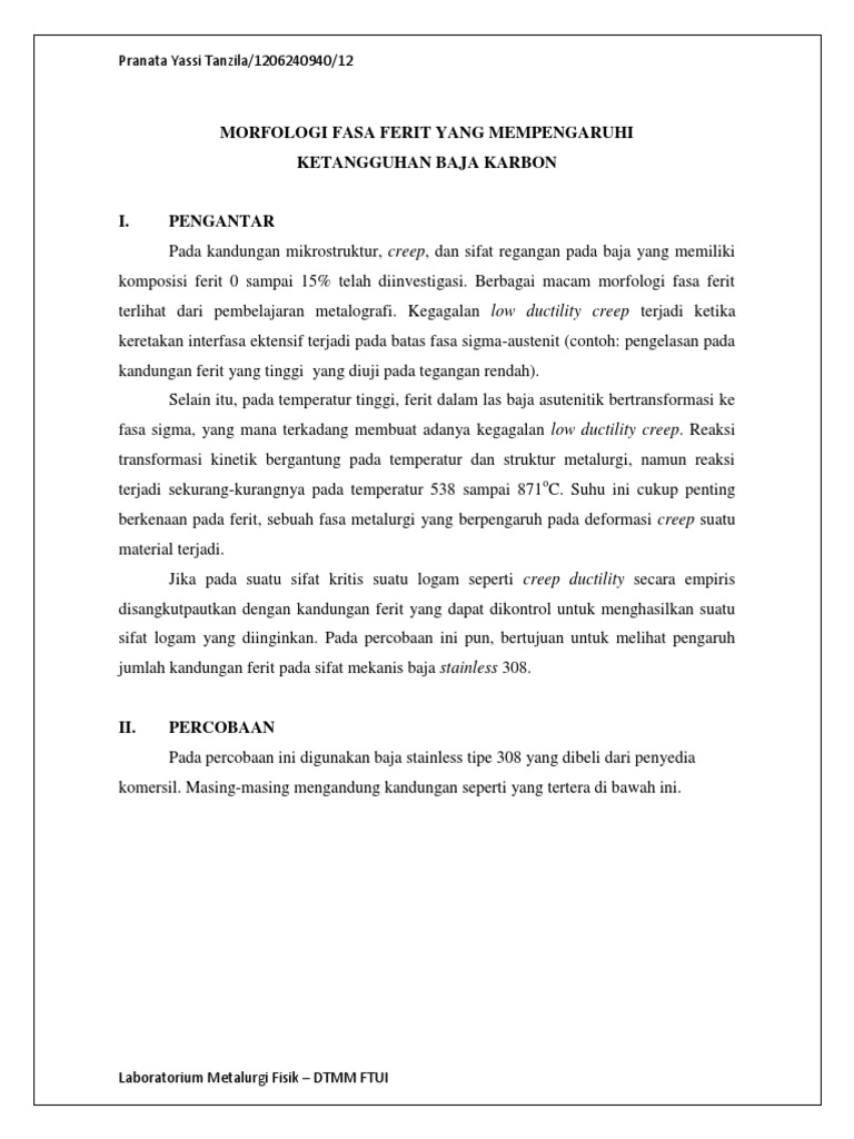 Paper 2 - 1 - Morfologi Fasa Ferit | PDF | Teknologi & Rekayasa