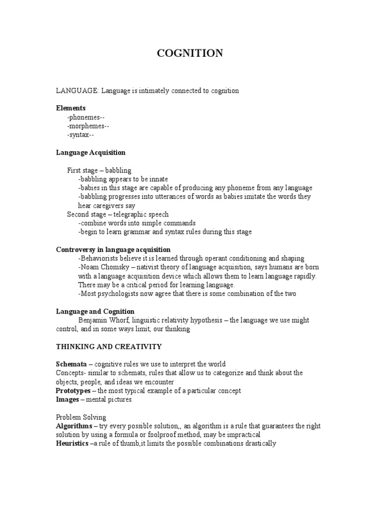 Chapter 10 - Thinking and Language | PDF | Memory | Language Acquisition