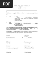 Contoh Format Berita Acara Penyelesaian Pekerjaan (Bapp) | PDF