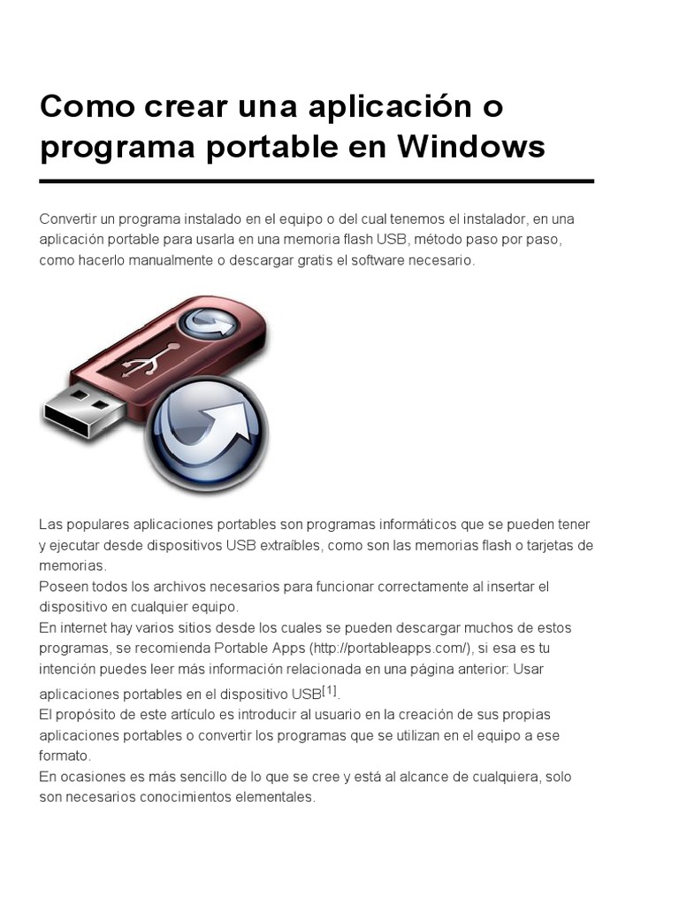 Como Crear Una Aplicación o Programa Portable en Windows | PDF ...