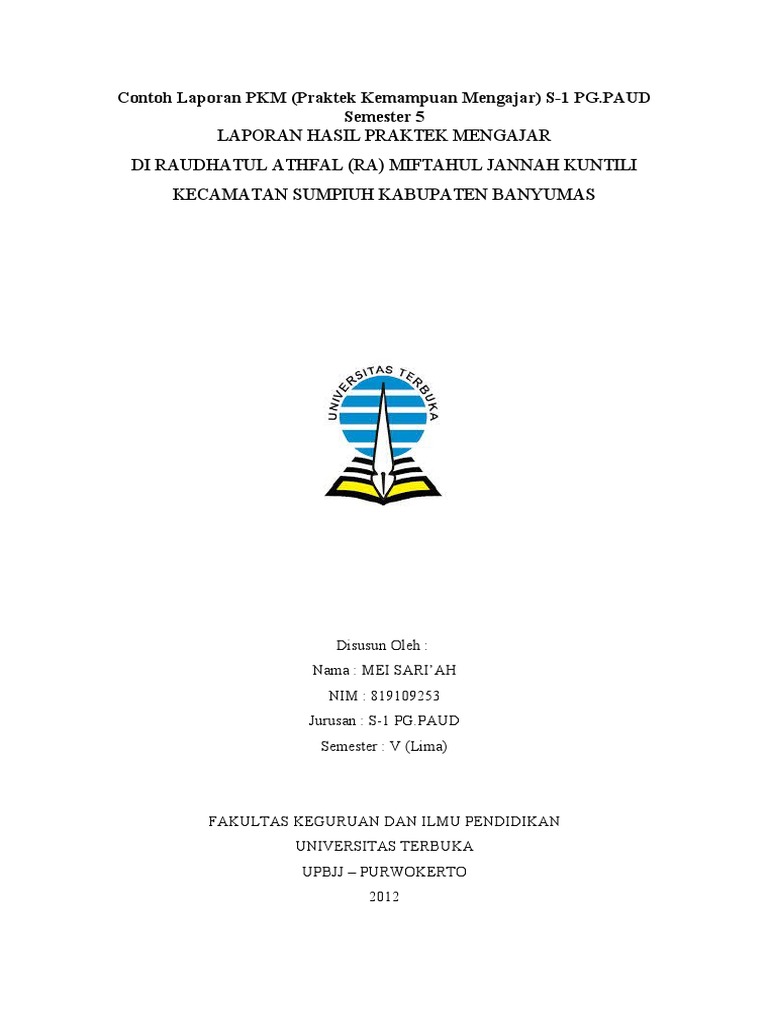 Contoh Laporan PKM | PDF