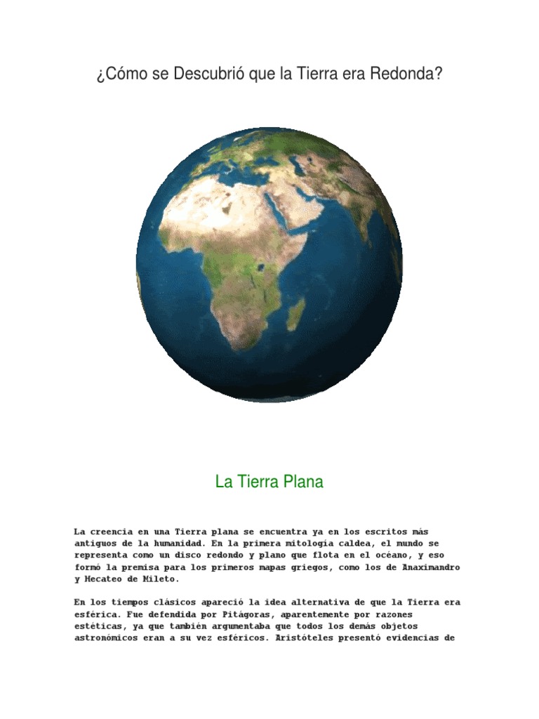Descubrimiento de la Tierra Redonda | PDF | Ciencias fisicas | Science