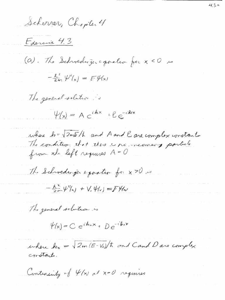 Scherrer Quantum Physics Solutions Chapter 4 | PDF